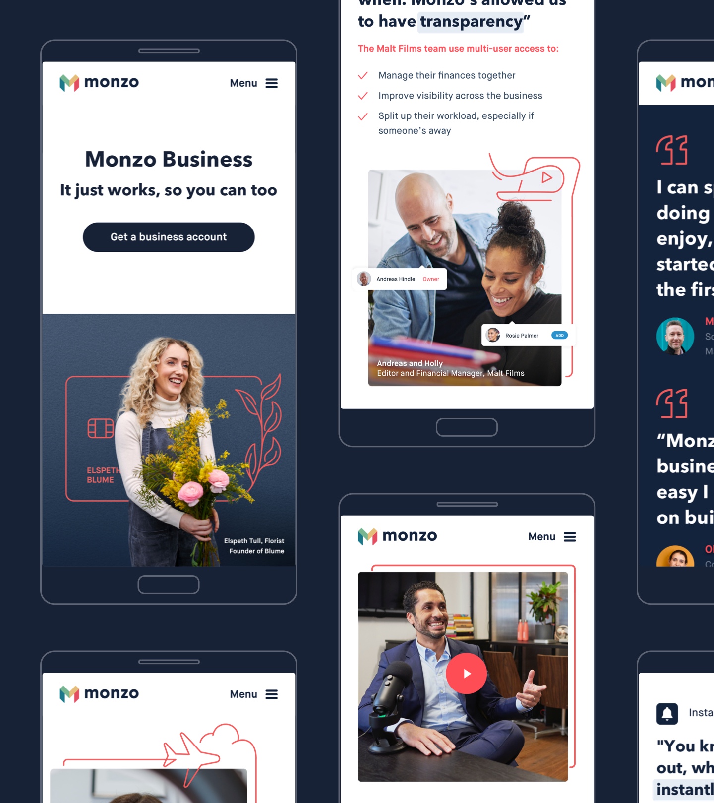 Monzo Business branding - Visual identity & digital design | Output